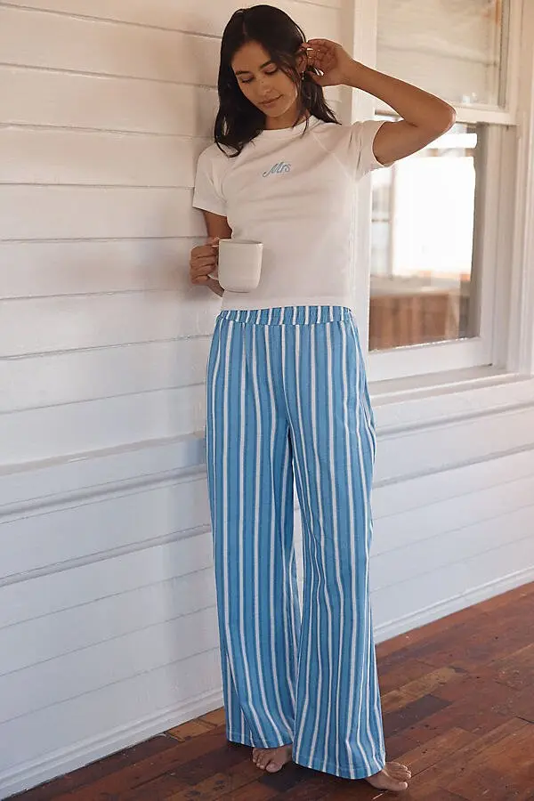 THE FROLIC Striped Mrs. Cotton Pajama Set