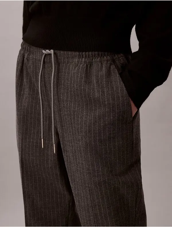 Calvin Klein Stripe Tapered Ankle Trousers