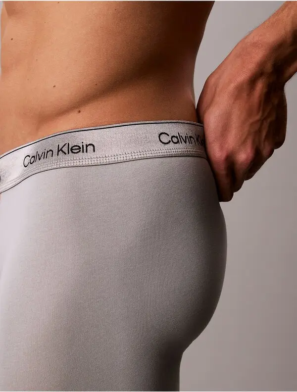 Calvin Klein Icon Cotton Stretch Shine Boxer Brief - Harbor Mist