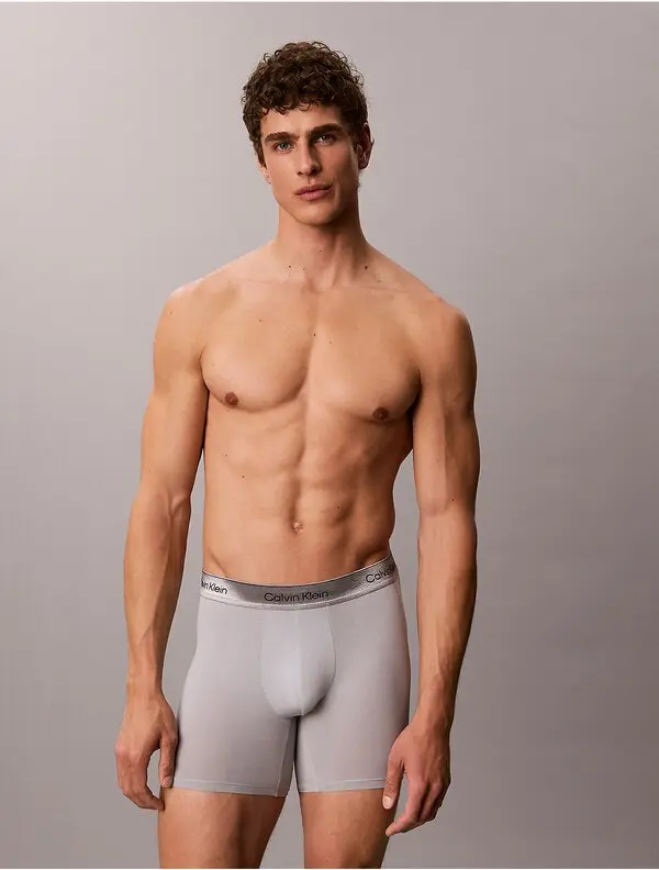 Calvin Klein Icon Cotton Stretch Shine Boxer Brief - Harbor Mist