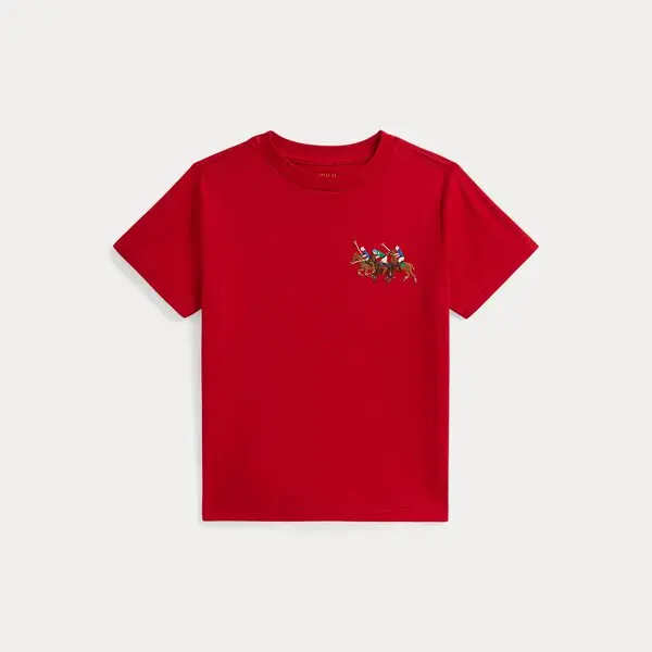Ralph Lauren Triple-pony Cotton Jersey Tee - Rl 2000 Red