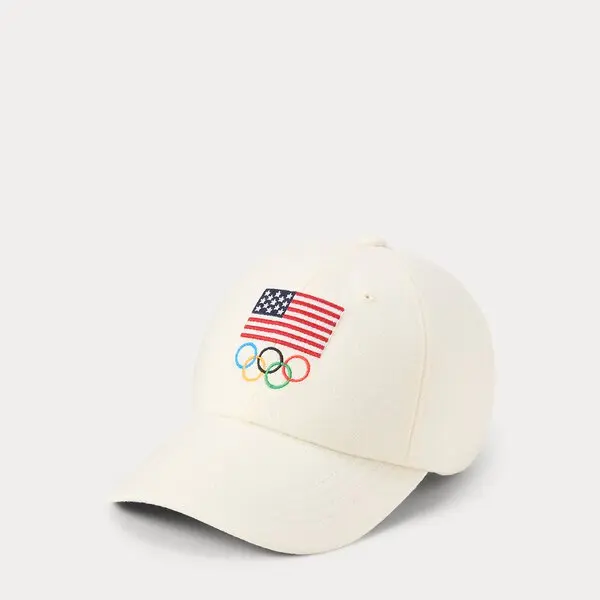 Ralph Lauren Team Usa Wool-blend Ball Cap - Andover Cream