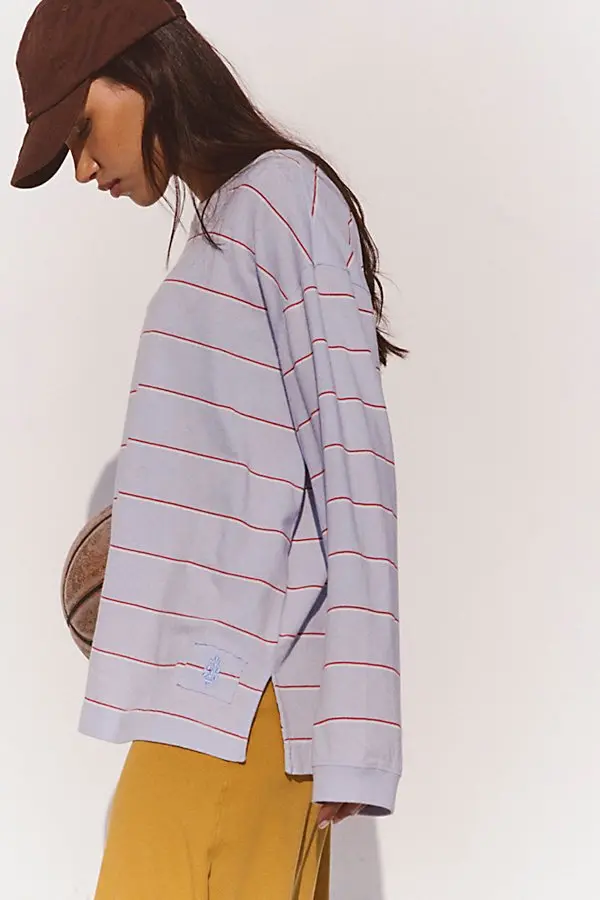 Free People Hustle Striped Layer - Awning Stripe Slate