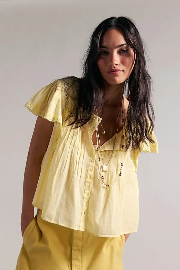 Free People Monica Top - Double Butter