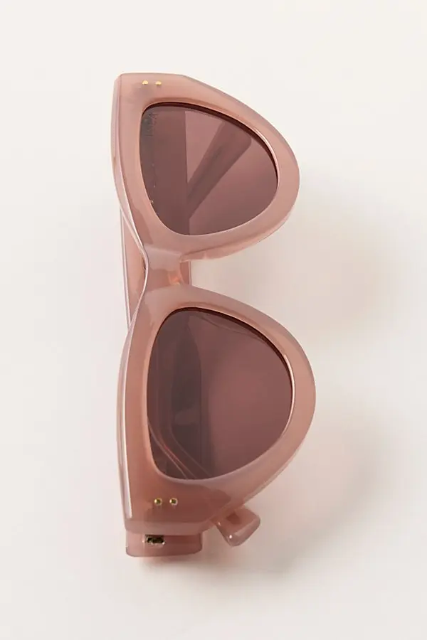 Free People Lola Polarized Cat Eye Sunglasses - Dusty Rose/brown