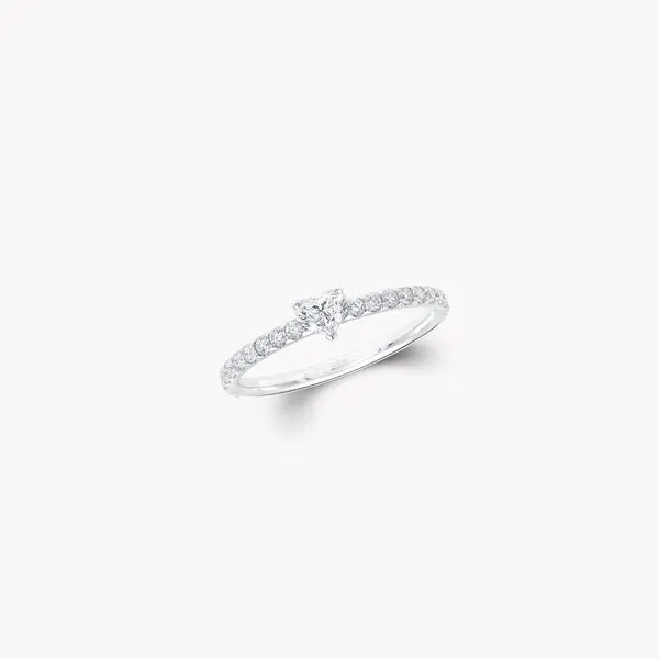 Graff Foufou Heart Shape Diamond Ring - White Gold