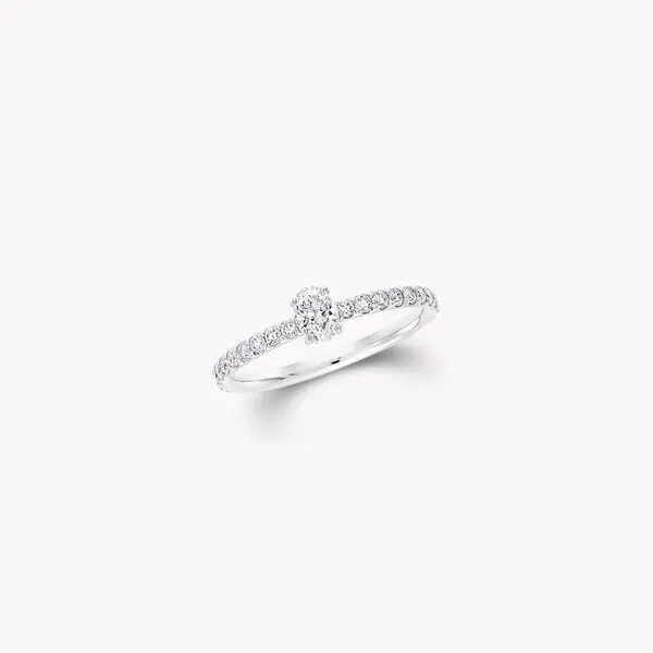 Graff Foufou Oval Diamond Ring - White Gold