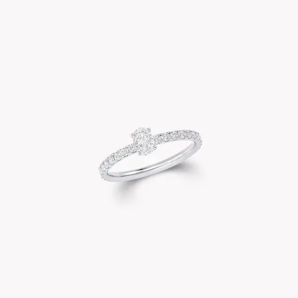 Graff Foufou Oval Diamond Ring - White Gold
