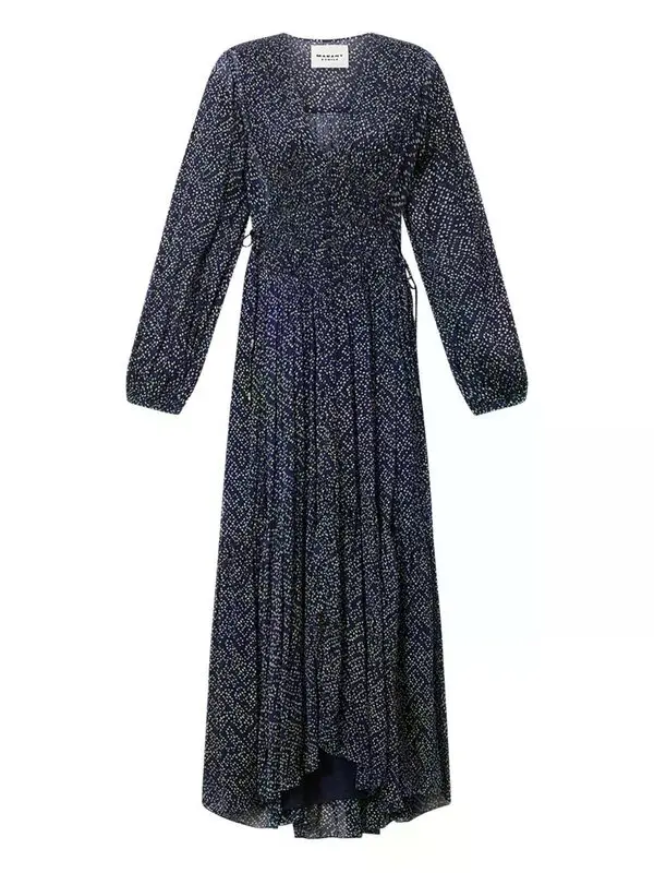 MARANT ETOILE Briane Polka-dot Midi Dress - Blue