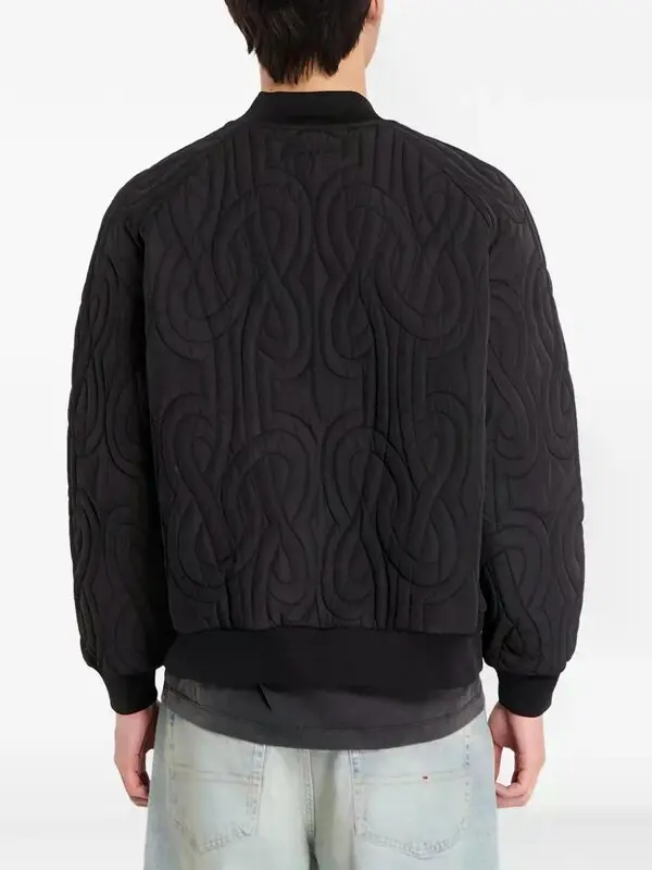 Filling Pieces Quilted Bomber Jacket - Black