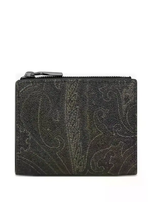Etro Paisley Zip Wallet - Black