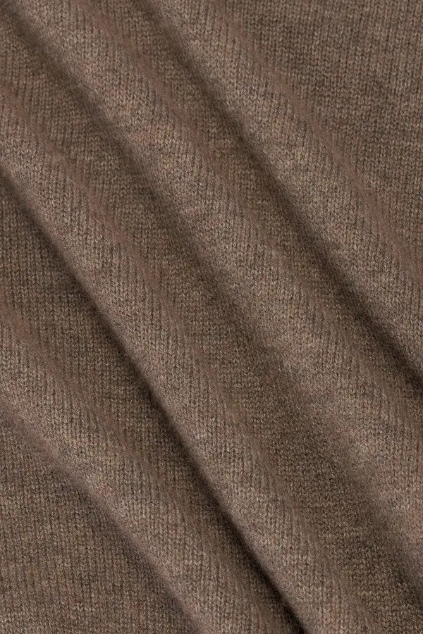 EAVES Ellara Oversized Mock Neck Knit - Dark Taupe