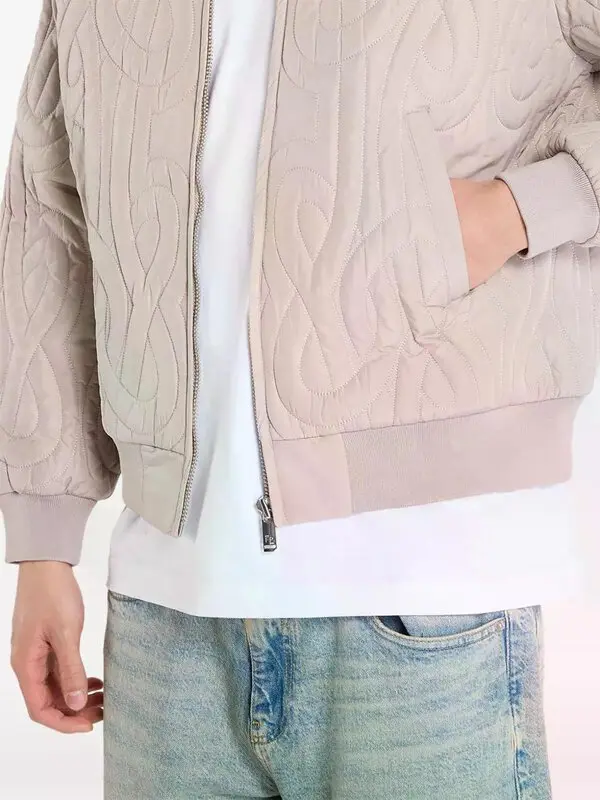 Filling Pieces Quilted Bomber Jacket - Neutrals