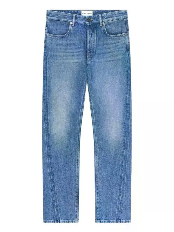 Givenchy Flared Trousers With Visible Stitching - Blue