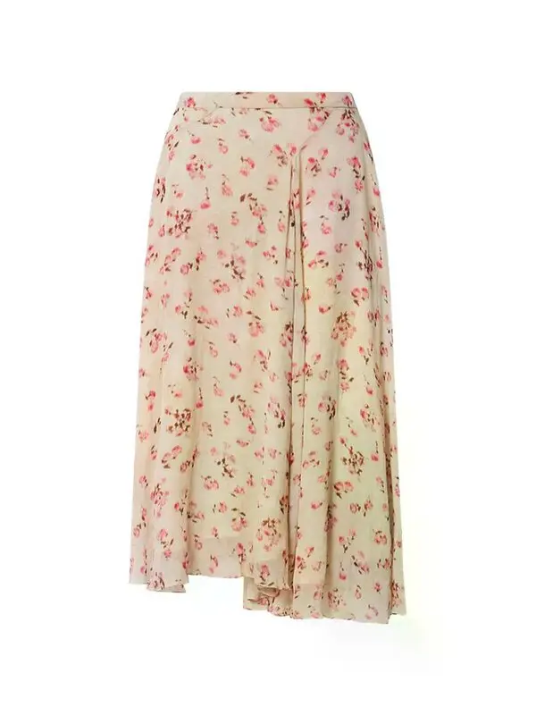 MARANT ETOILE Lycia Floral-pattern Midi Skirt - Neutrals