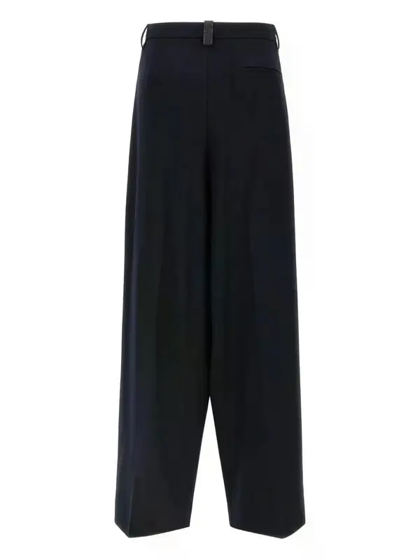 Fabiana Filippi Pleated Wide-leg Trousers - Blue
