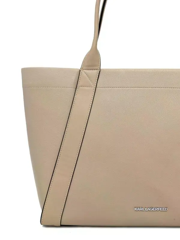 Karl Lagerfeld Signature-embossed Tote Bag - Neutrals