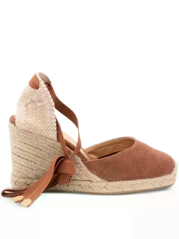 CastaÑer Ribbon Wedge Espadrilles - Brown