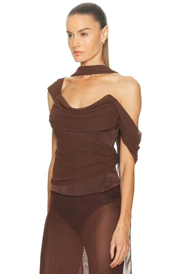 Lpa Adara Corset Top - Brown