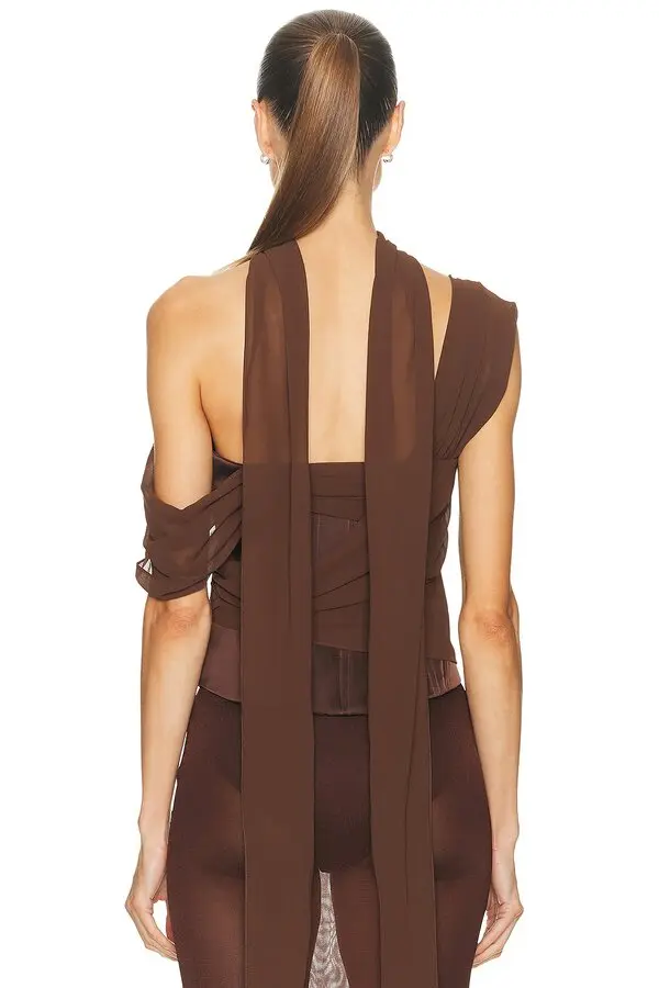 Lpa Adara Corset Top - Brown