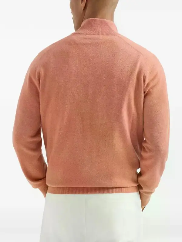 Brunello Cucinelli Half-zip Cashmere Sweater - Orange