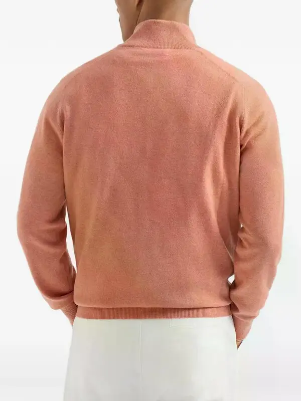 Brunello Cucinelli Half-zip Cashmere Sweater - Orange