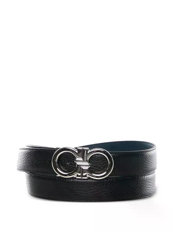 FERRAGAMO Leather Belt - Black