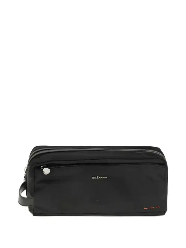 Kiton Zip-fastening Wash Bag - Black