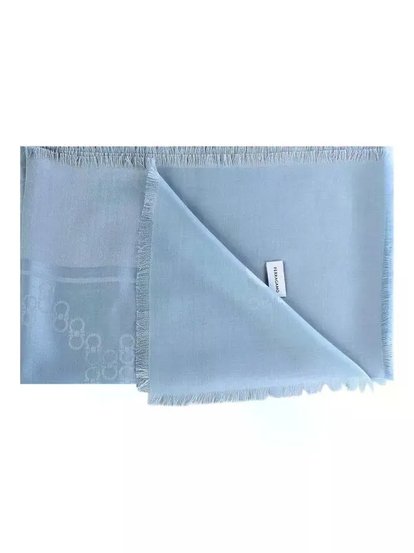 FERRAGAMO Fringed Logo Scarf