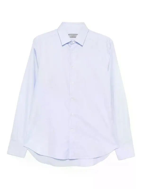 Canali Buttoned Oxford Shirt - Blue