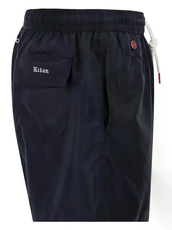 Kiton Elasticated Swim Shorts - Blue