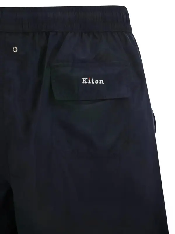 Kiton Elasticated Swim Shorts - Blue