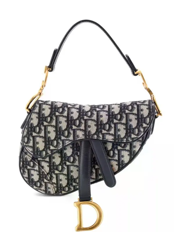 Dior Saddle Handbag Oblique Canvas Mini Shoulder Bag - Blue