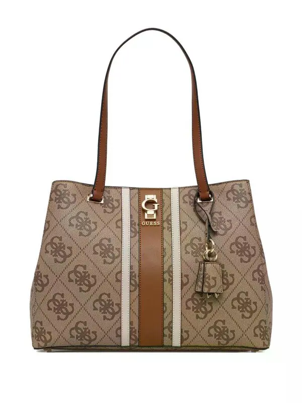 Guess Erenia Monogram-pattern Tote Bag - Neutrals