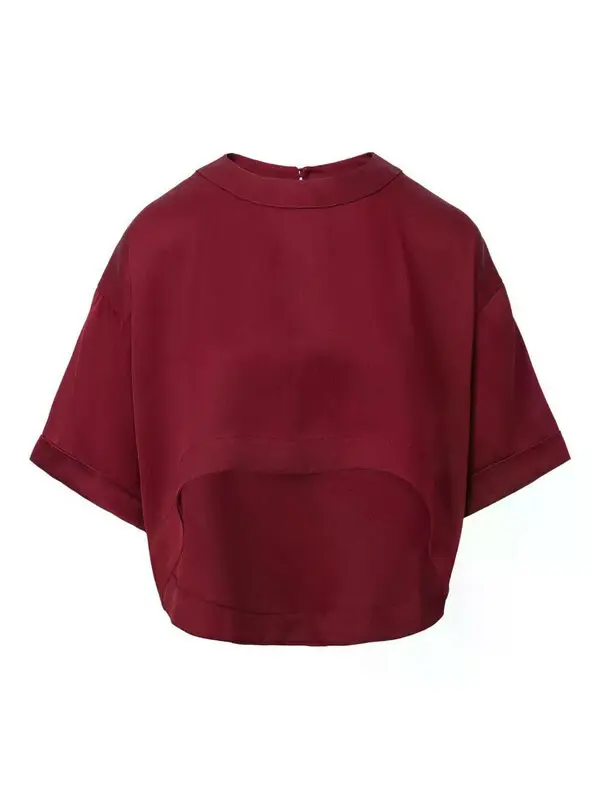 IL VOLO Cropped Short-sleeve T-shirt - Red