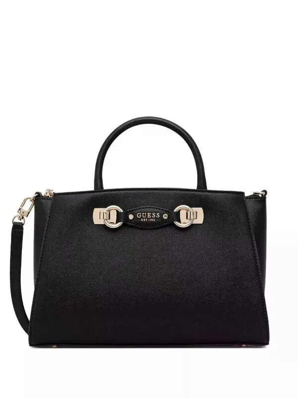Guess Mimina Logo-plaque Tote Bag - Black