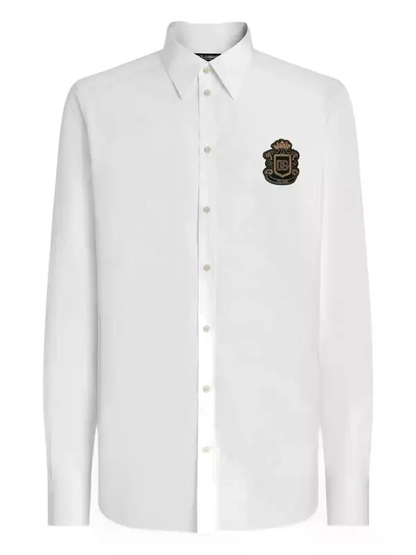 Dolce & Gabbana Crest-appliqué Shirt - White