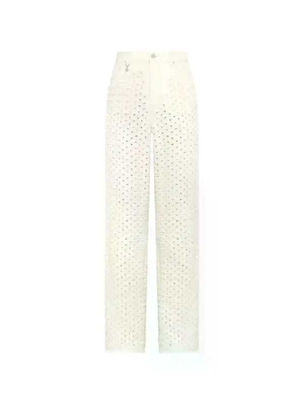 Amiri Laser-cut Wide Leg Denim