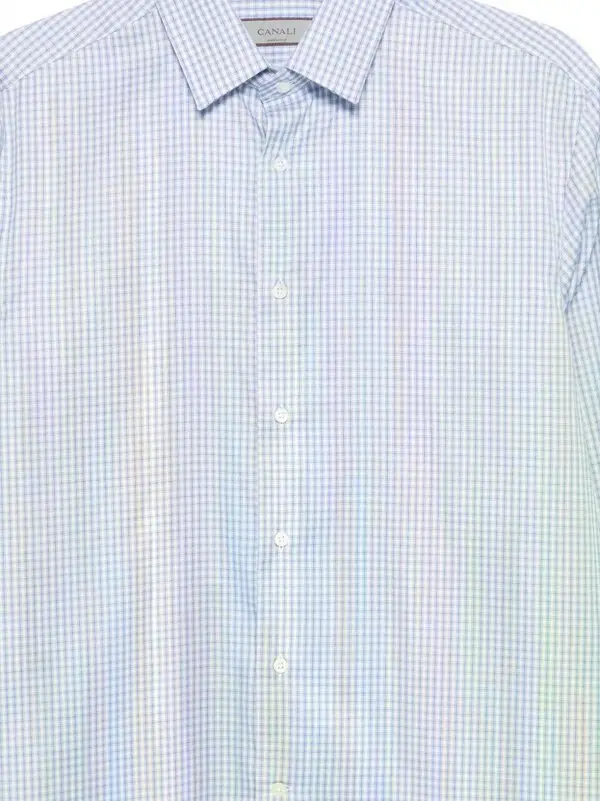 Canali Checked Shirt - Blue
