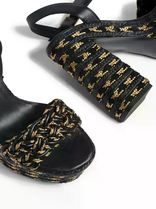 CastaÑer Anne Woven Platform Sandals