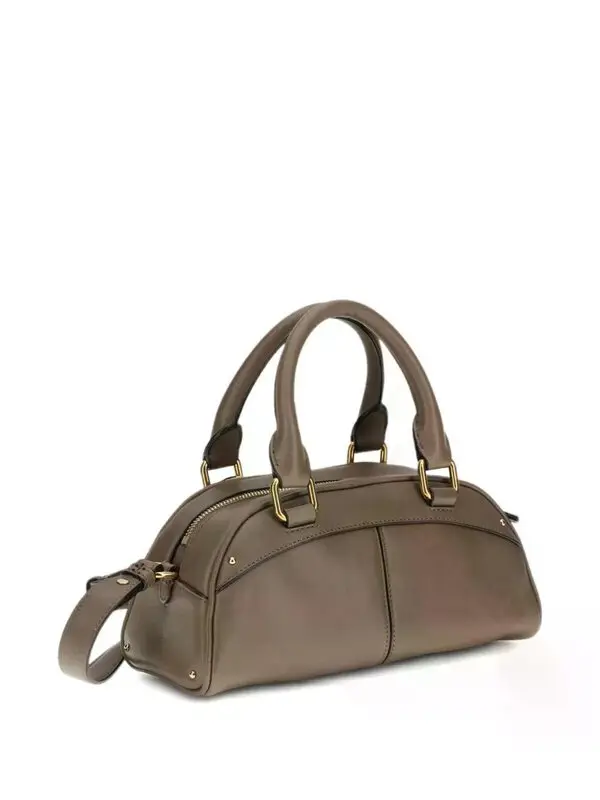 Chloé Small Leather Bowling Tote - Neutrals