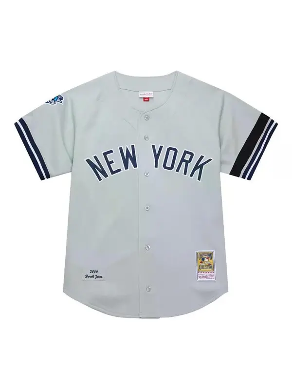 Mitchell & Ness Mlb New York Yankees 2000 Derek Jeter Shirt - Grey