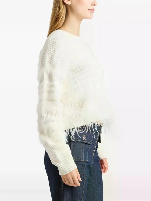 Cinq À Sept Vivi Fringed Sweater - White