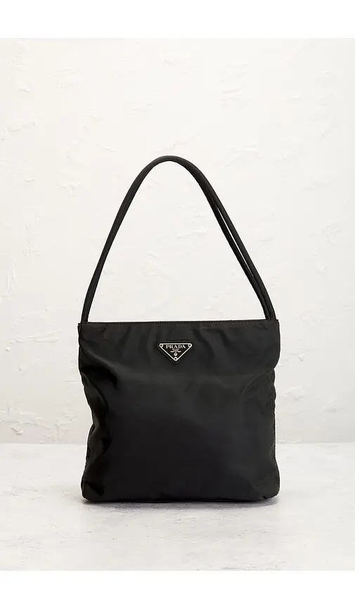 FWRD RENEW Prada Tessuto Flat Messenger Bag