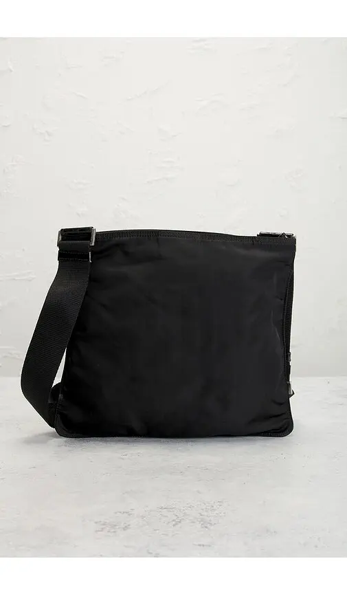 FWRD RENEW Prada Tessuto Flat Messenger Bag