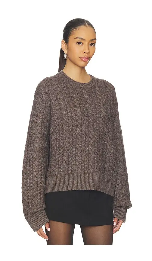 EAVES Laci Cable Crewneck