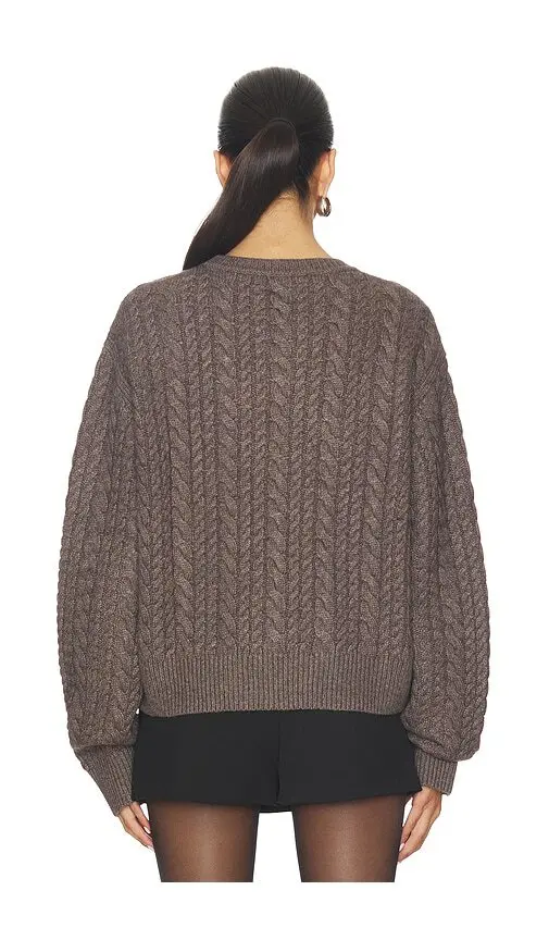 EAVES Laci Cable Crewneck