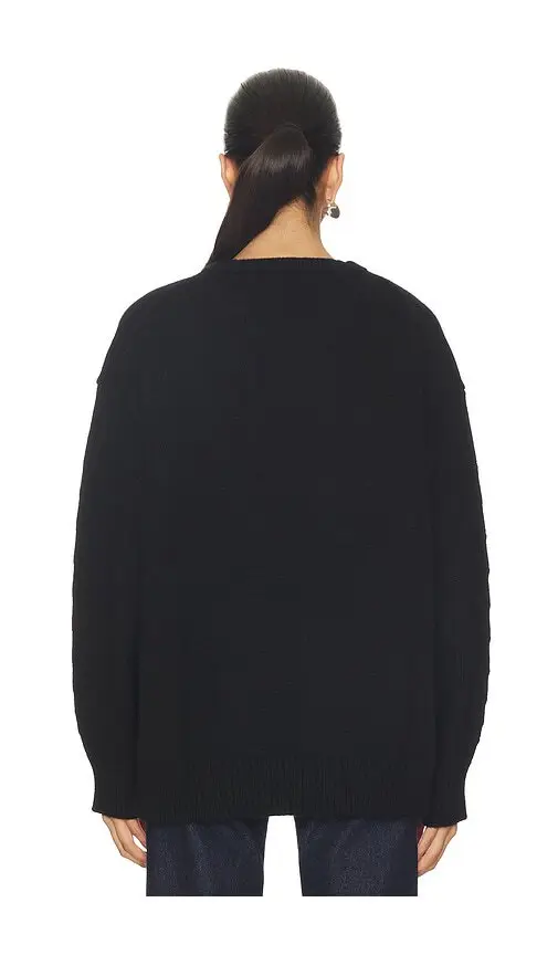EAVES Zelia V-neck Sweater - Black
