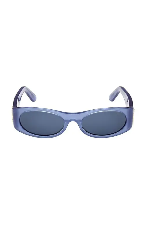 Emilio Pucci Oval Sunglasses - Shiny Opal Blue & Blue