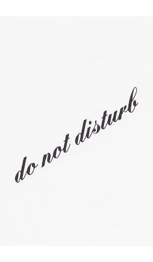 ABBODE Do Not Disturb Pillowcase In White